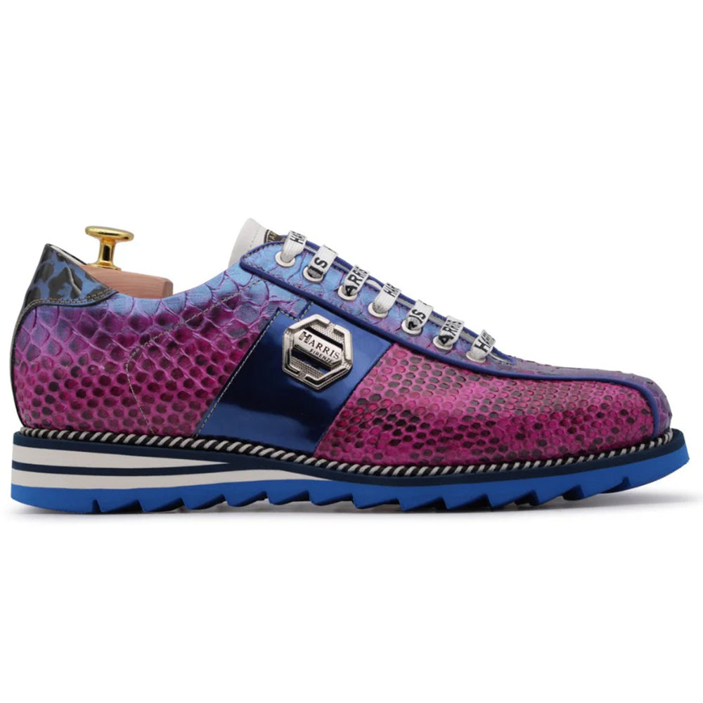 Harris Firenze 1913 Shaded Python Sneakers Porpora | MensDesignerShoe.com