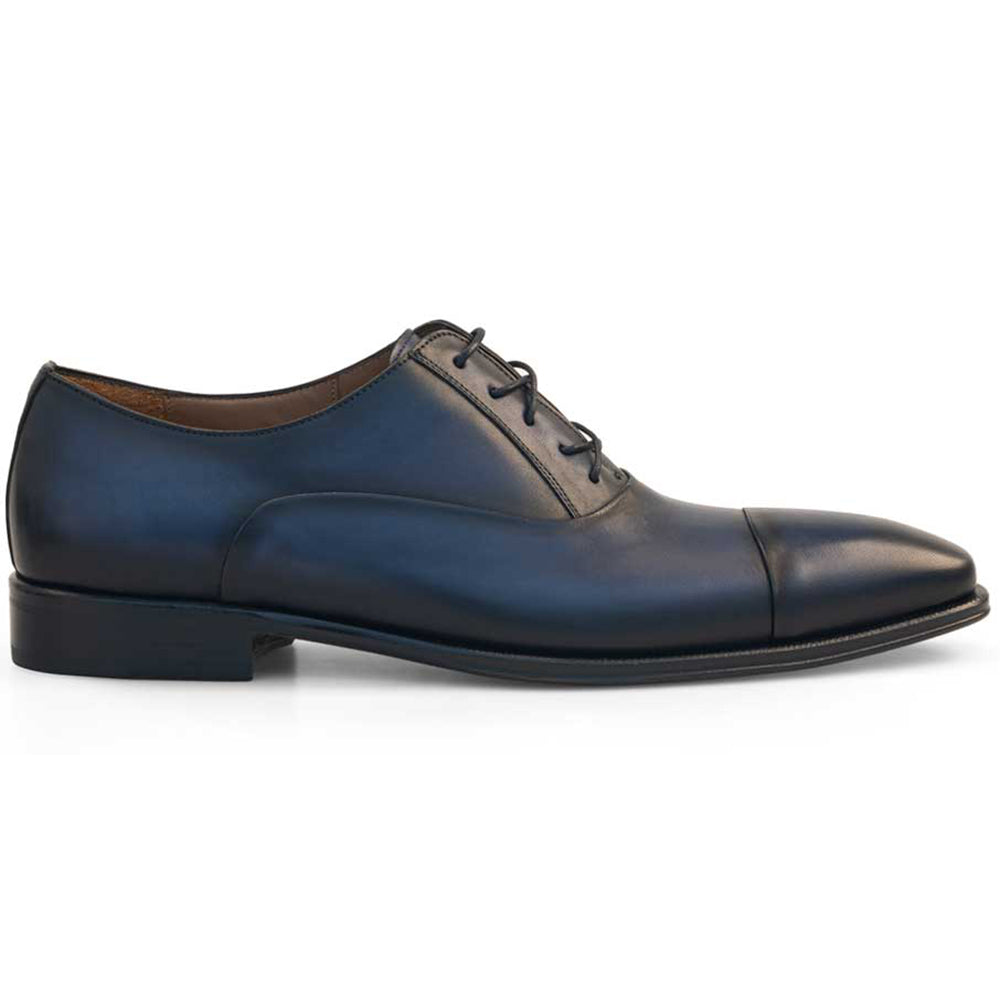 Mezlan Patina Oxford Blue (20708) | MensDesignerShoe.com