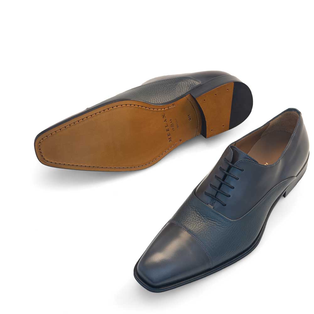 Mezlan Cap Toe Oxford Grey (21456) | MensDesignerShoe.com