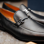 Moreschi 0171000 Leather Loafers Black | MensDesignerShoe.com
