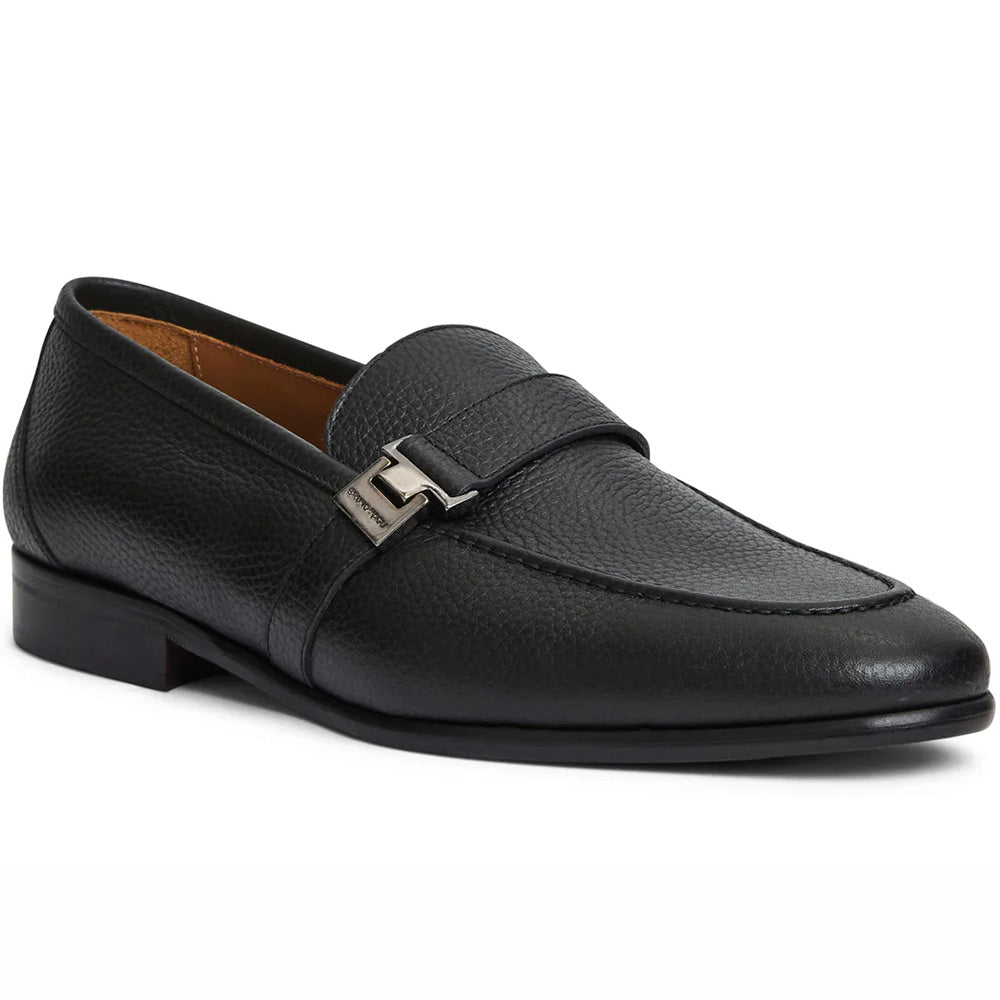 Bruno Magli Arlo Slip On Side Bit Loafer Black | MensDesignerShoe.com