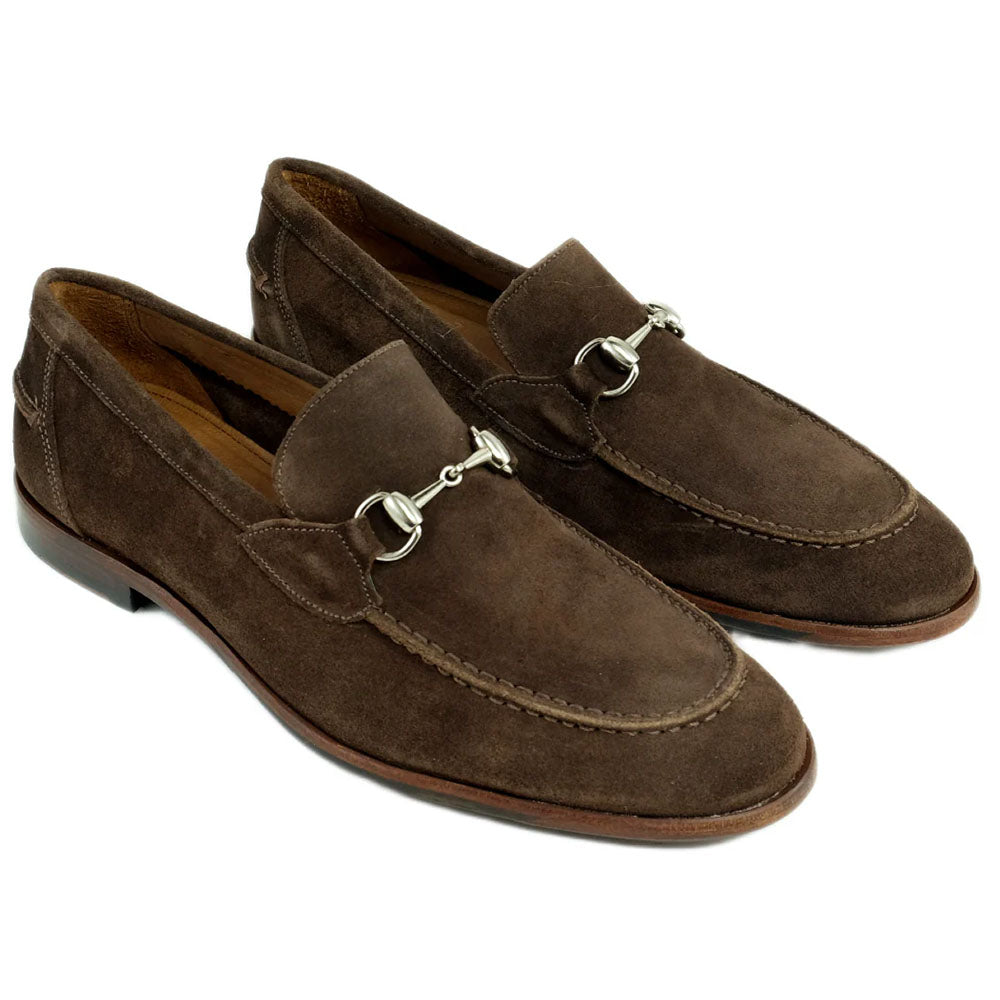 Alan Payne Miama Suede Bit Loafer Brown | MensDesignerShoe.com