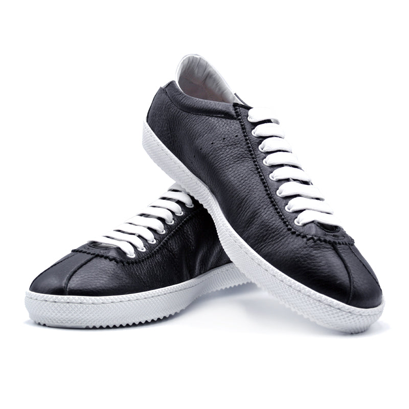 Zelli Calfskin Sneakers Black | MensDesignerShoe.com