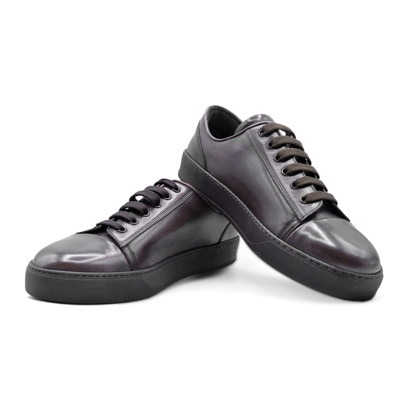 Zelli Calfskin Sneakers Black Cherry | MensDesignerShoe.com