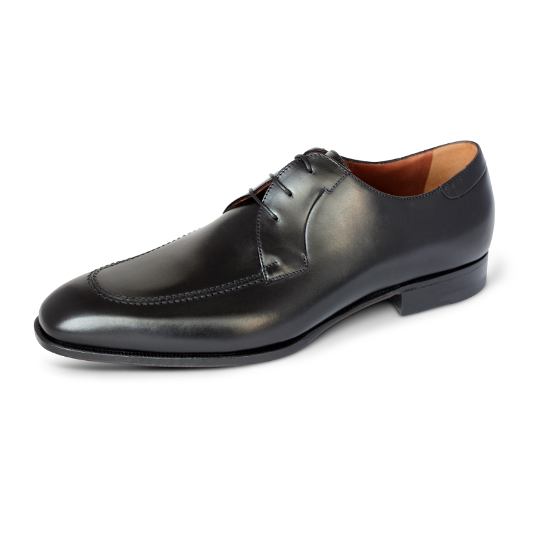 A. Testoni Apron Toe Shoes Black | MensDesignerShoe.com
