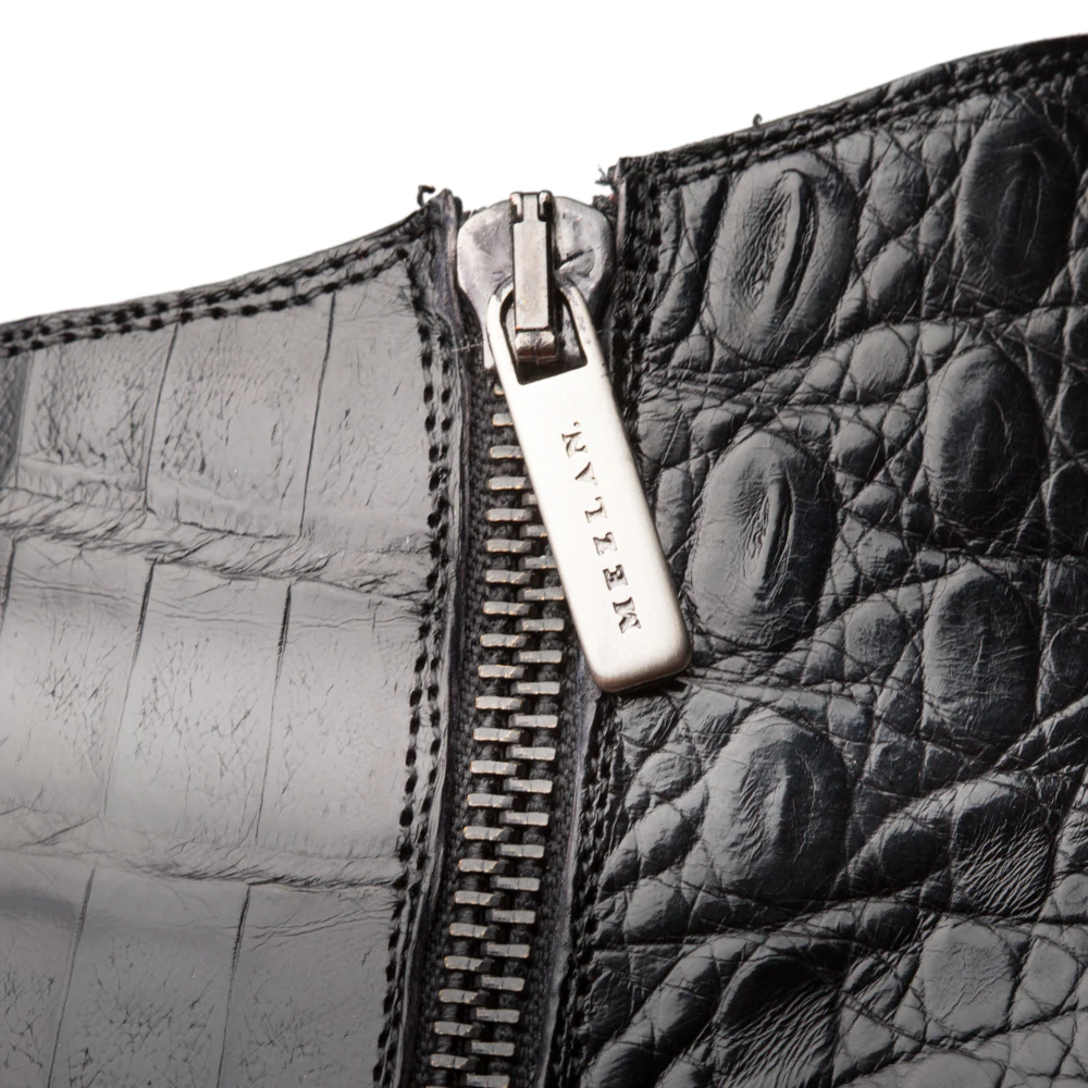 Mezlan Blackmore Crocodile Dress Boots Black (4715-F ...