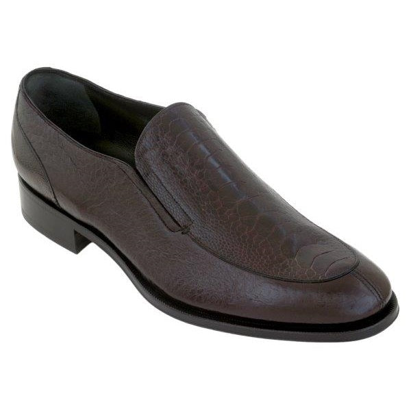 Caporicci Split Toe Ostrich Leg Loafers Dark Brown | MensDesignerShoe.com