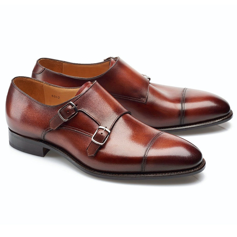 Carlos Santos Andrew 6942 Double Monk Strap Shoes Wine Shadow ...