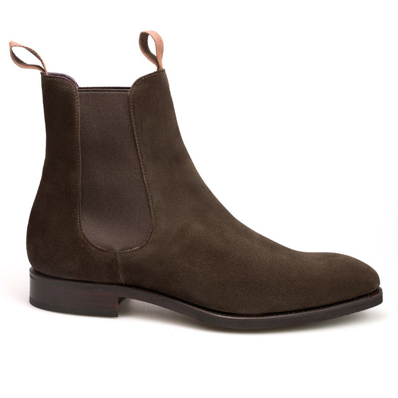 Carmina Chelsea Boots 80186 Inca Brown Suede | MensDesignerShoe.com
