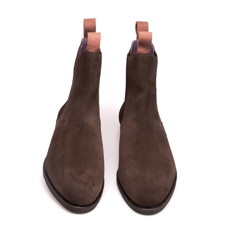 Carmina Chelsea Boots 80186 Inca Brown Suede | MensDesignerShoe.com