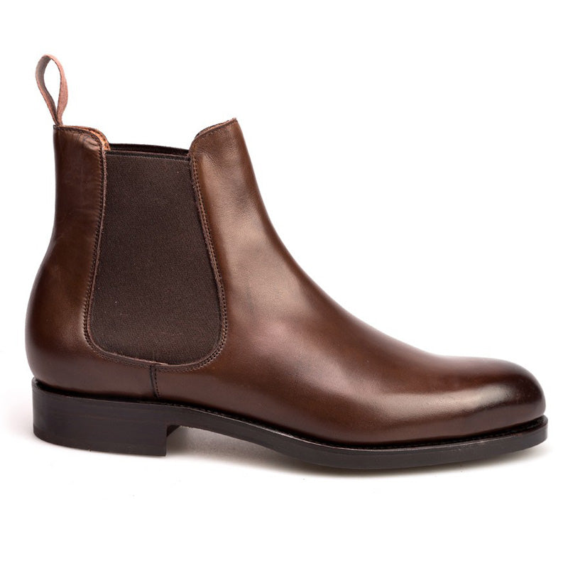 Carmina Chelsea Boots 810 Forest Brown | MensDesignerShoe.com