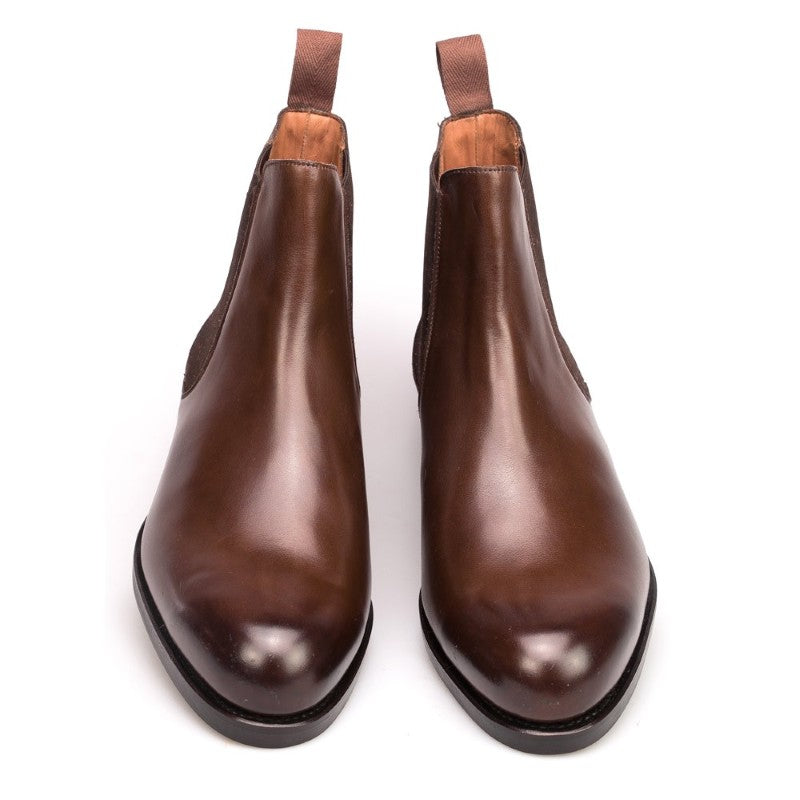 Carmina Chelsea Boots 810 Forest Brown | MensDesignerShoe.com
