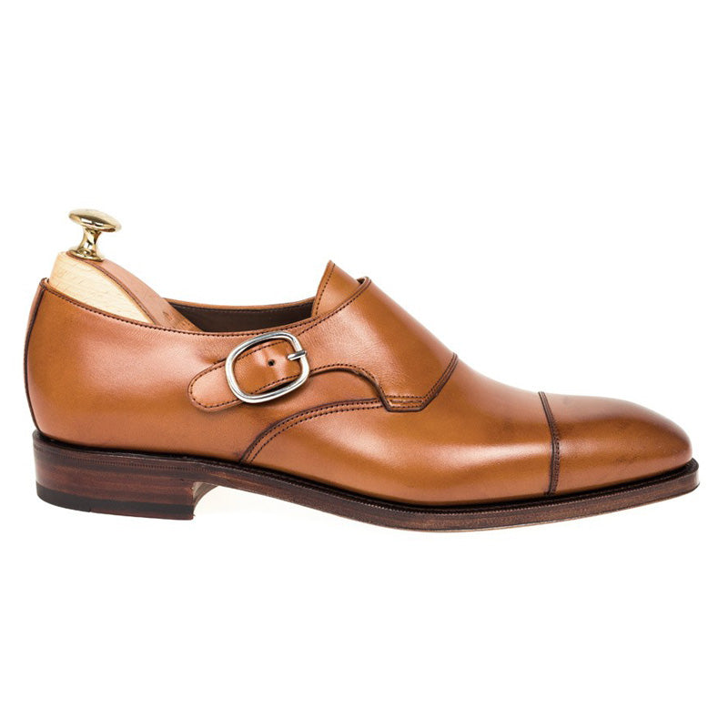 Carmina Monk Strap 80343 Rain Tan | MensDesignerShoe.com