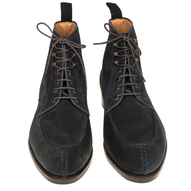Carmina Norwegian Boots 80488 Forest Navy Suede | MensDesignerShoe.com