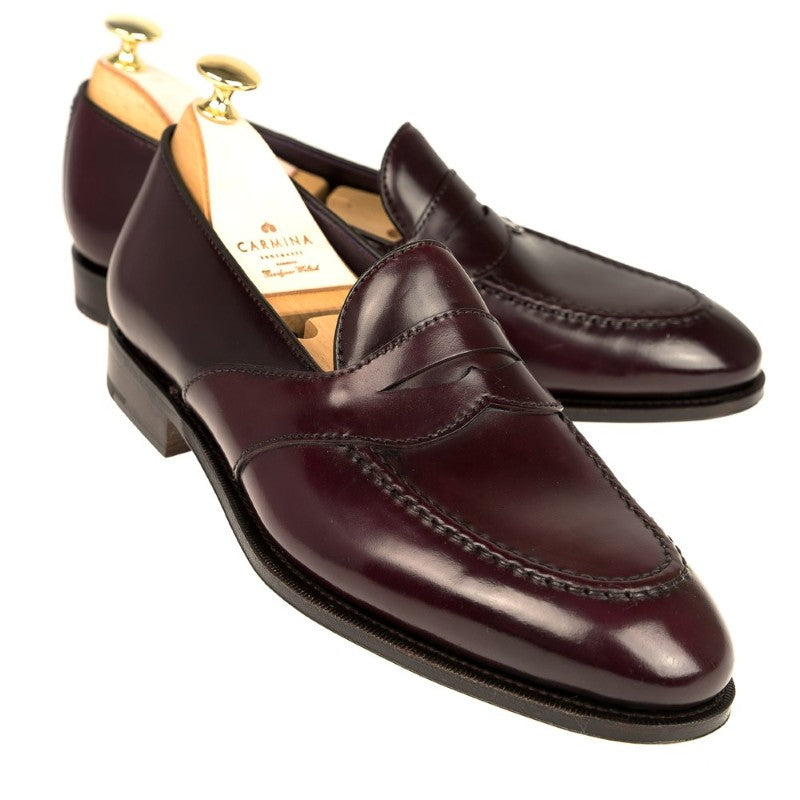 Carmina Shell Cordovan Full Strap Loafers 80372 Uetam Ee Burgundy ...