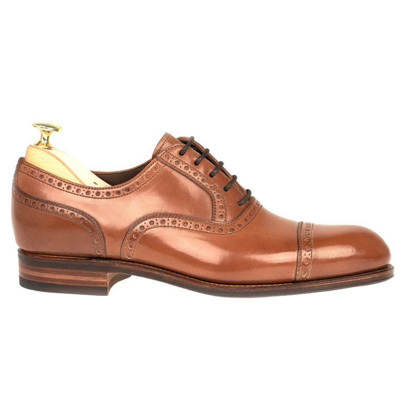 Carmina Shell Cordovan Oxfords 80339 Robert Natural | MensDesignerShoe.com