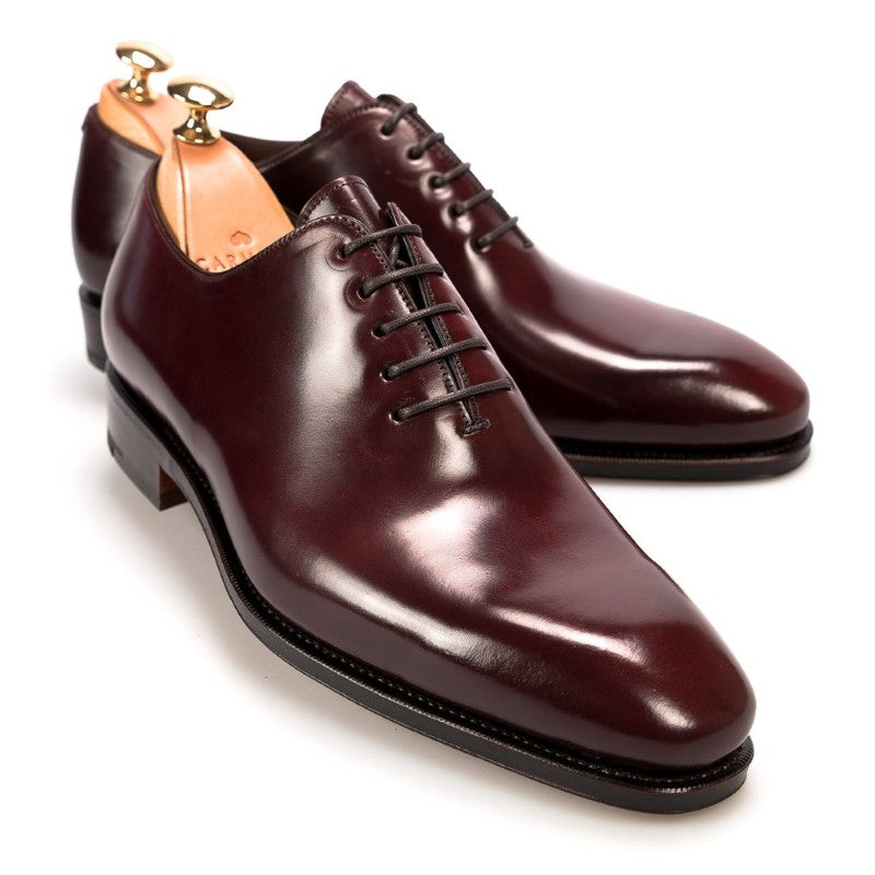 Carmina Shell Cordovan Wholecut 910 Rain Burgundy | MensDesignerShoe.com
