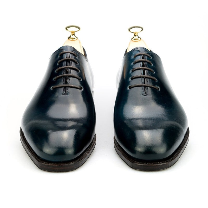 Carmina Shell Cordovan Wholecut 910 Rain Navy | MensDesignerShoe.com