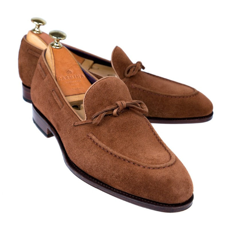 Carmina String Loafers 80228 Uetam Polo Suede | MensDesignerShoe.com