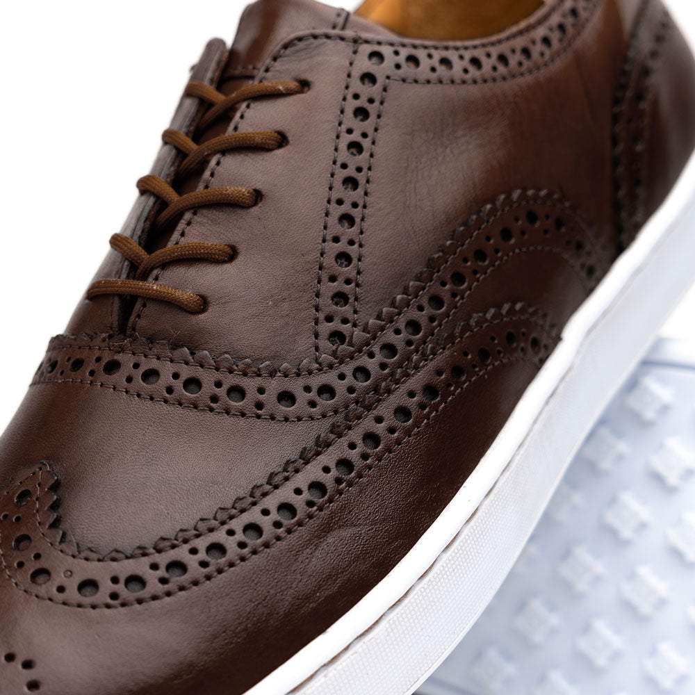 TB Phelps Clubhouse Wingtip Sneakers Brandy | MensDesignerShoe.com