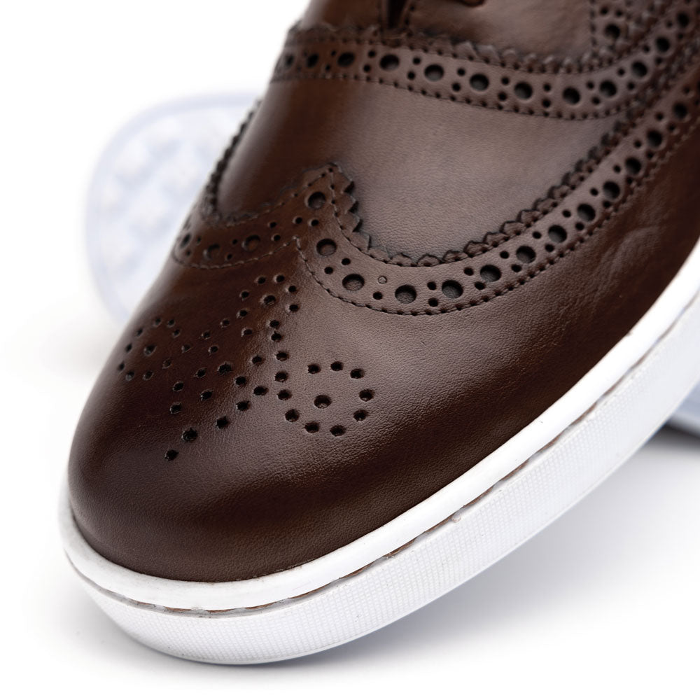 TB Phelps Clubhouse Wingtip Sneakers Brandy | MensDesignerShoe.com