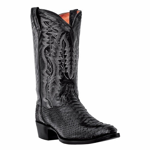 Dan Post Omaha DPP3037 Python Western Boots Black | MensDesignerShoe.com