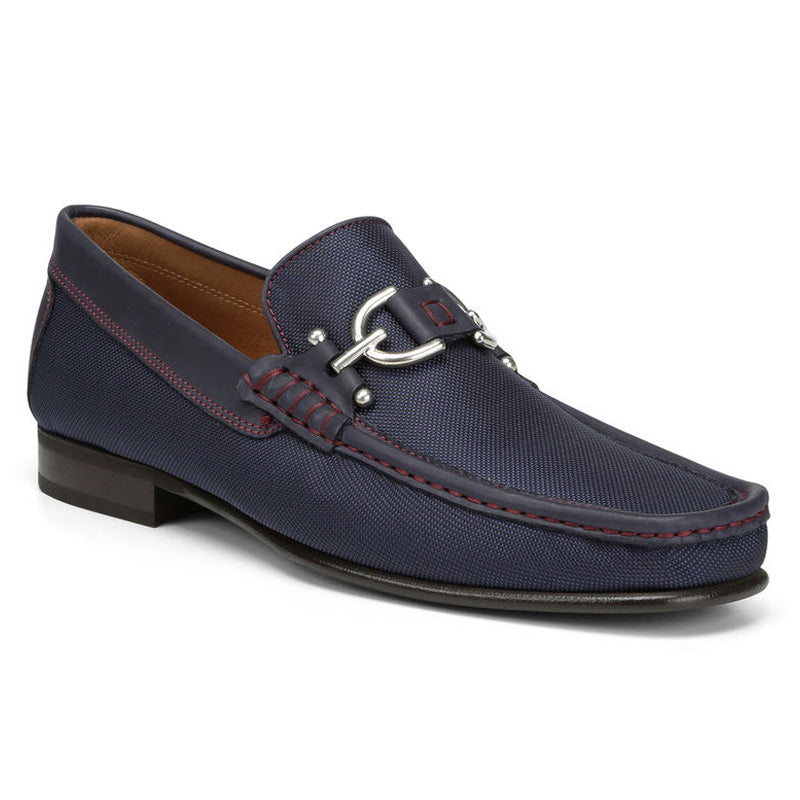Donald Pliner Dacio Nylon Loafer Shoe Navy | MensDesignerShoe.com