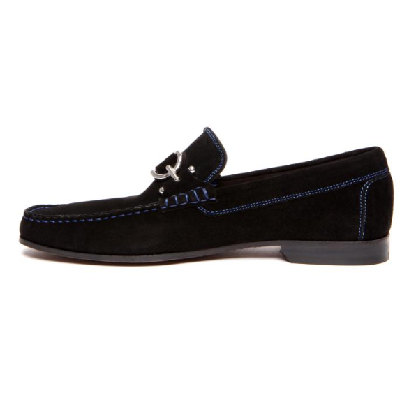 Donald J Pliner Dacio 2 Suede Loafers Black | MensDesignerShoe.com