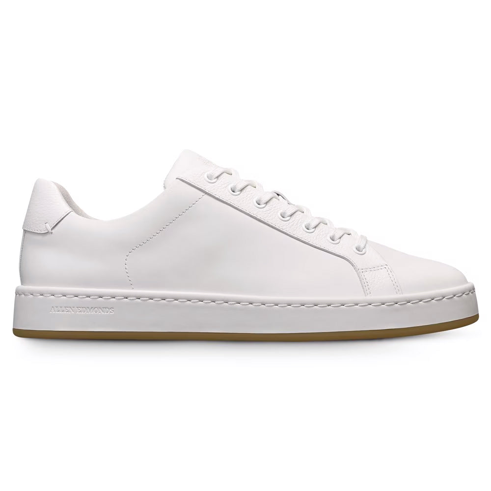 Allen Edmonds Barnes Leather Lace-Up Sneaker White (7606 ...
