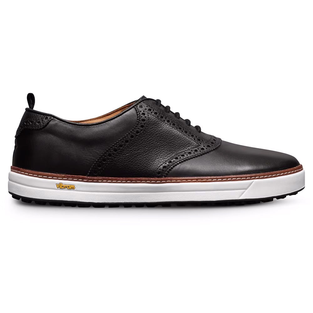 Allen Edmonds Stratis Saddle Leather Golf Shoe Black | MensDesignerShoe.com