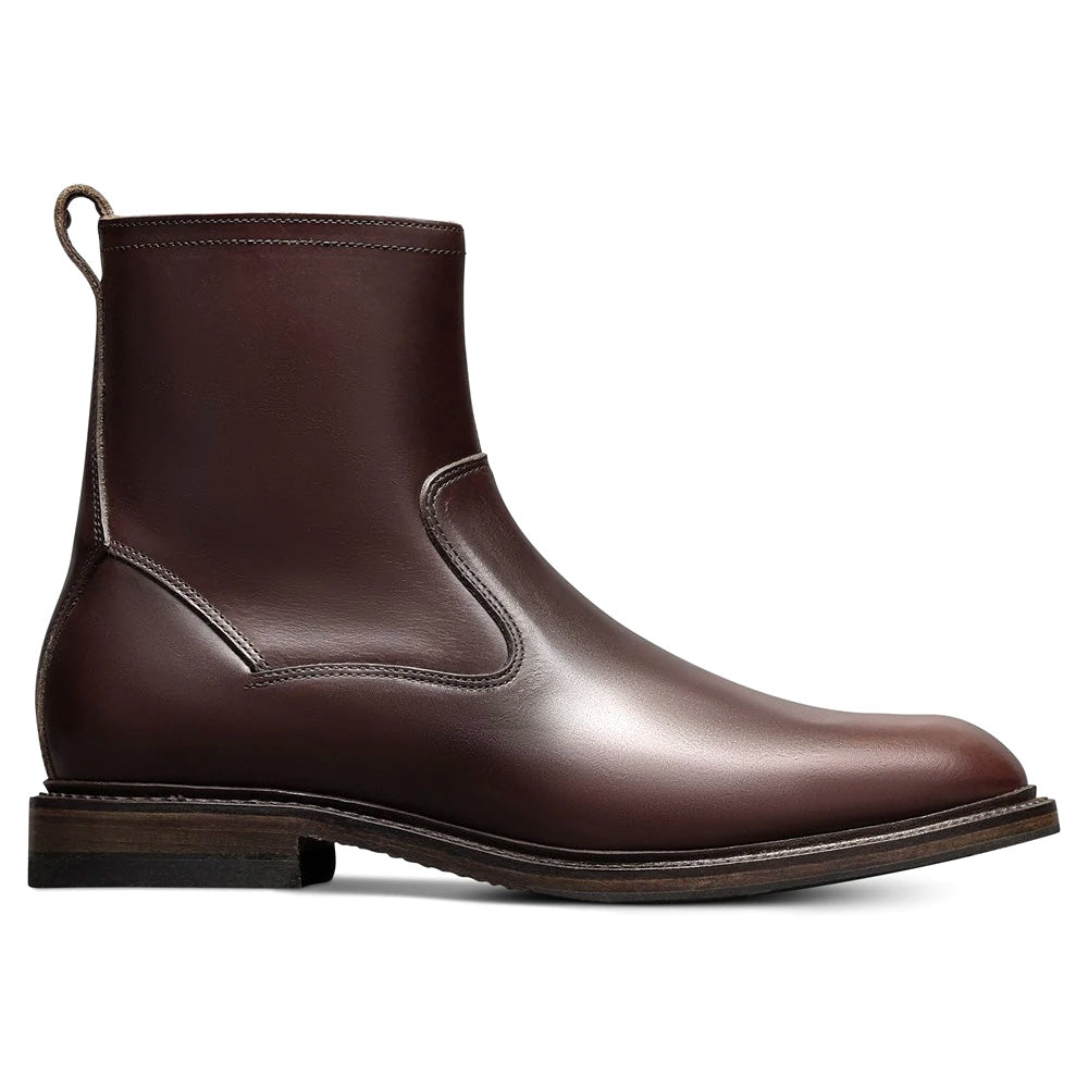 Allen Edmonds Tompkins Leather Zip-up Boots Burgundy | MensDesignerShoe.com