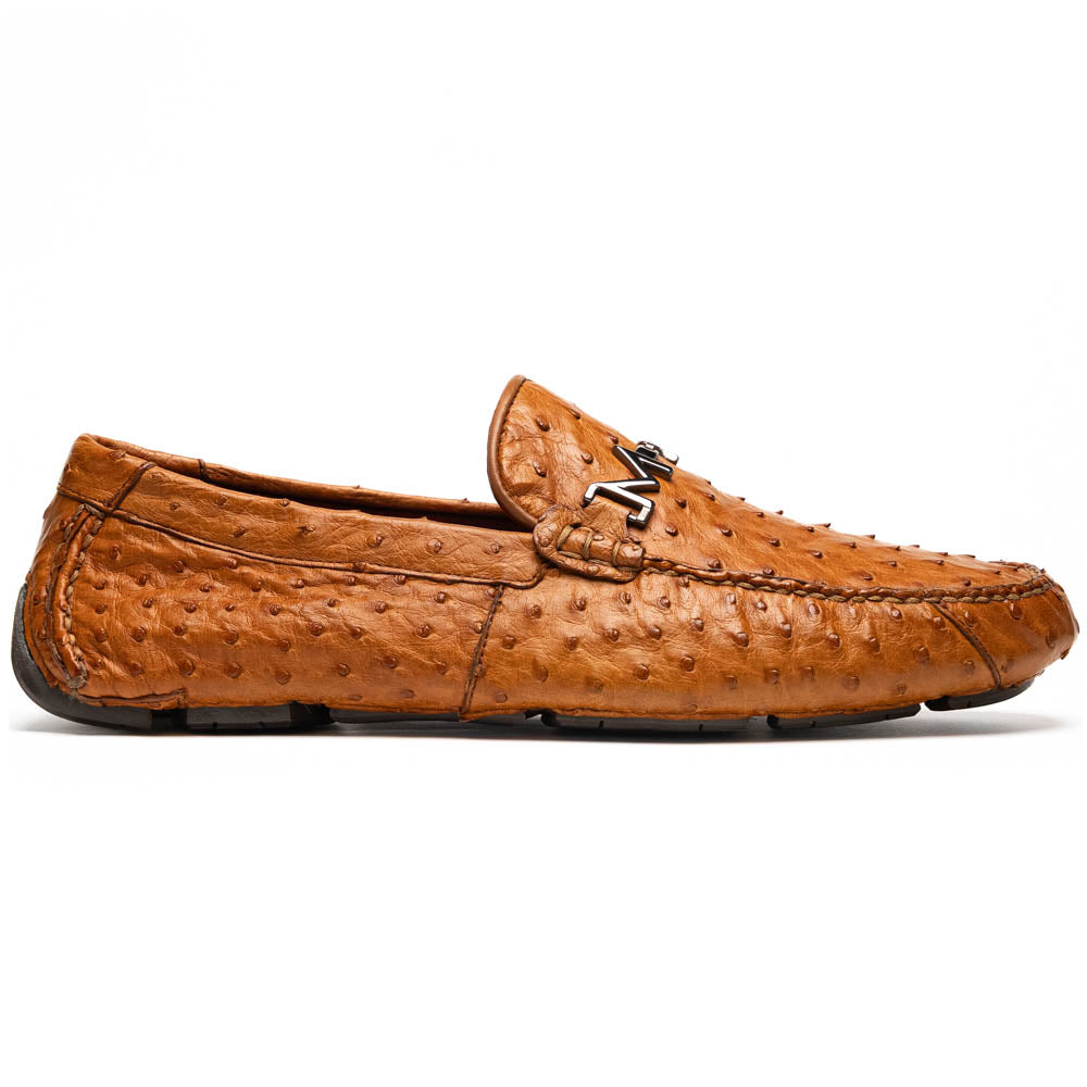 Marco Di Milano Bolonia Ostrich Driving Shoe Brandy | MensDesignerShoe.com