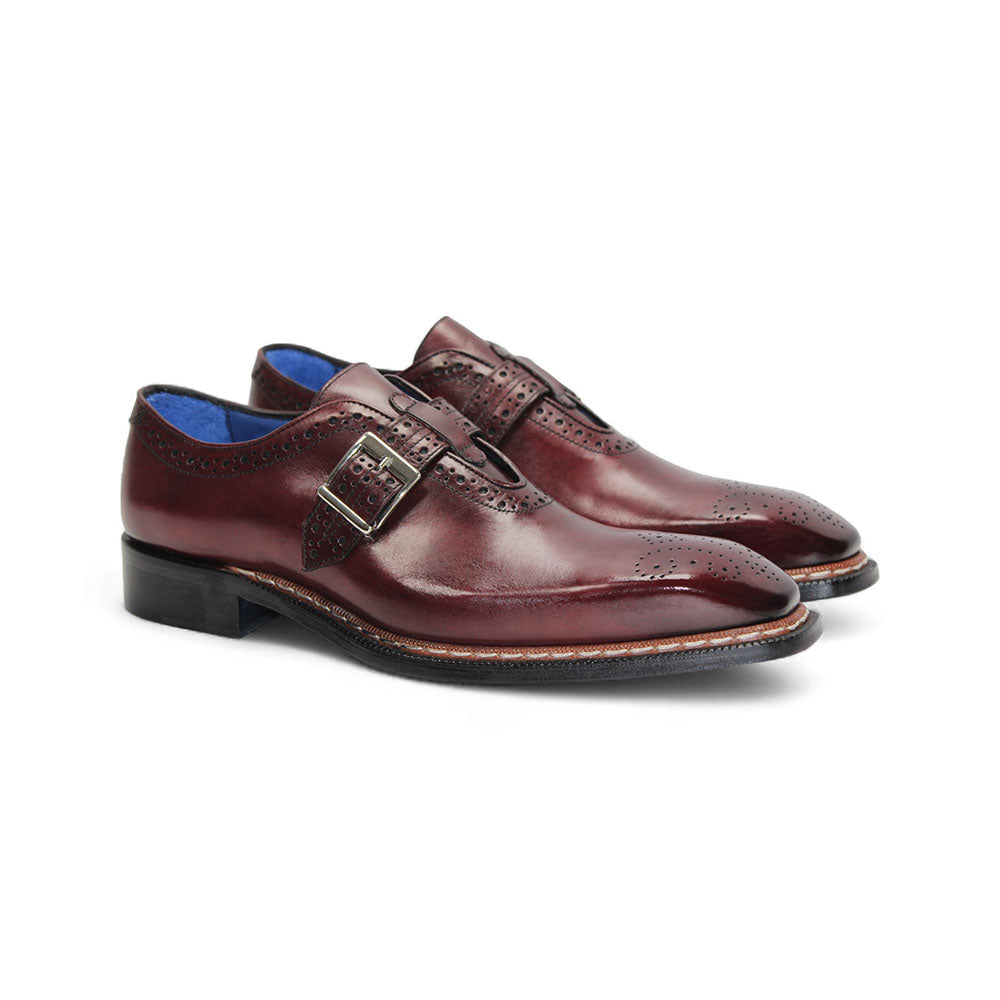 Emilio Franco Filippo Genuine Leather Shoes Burgundy | MensDesignerShoe.com