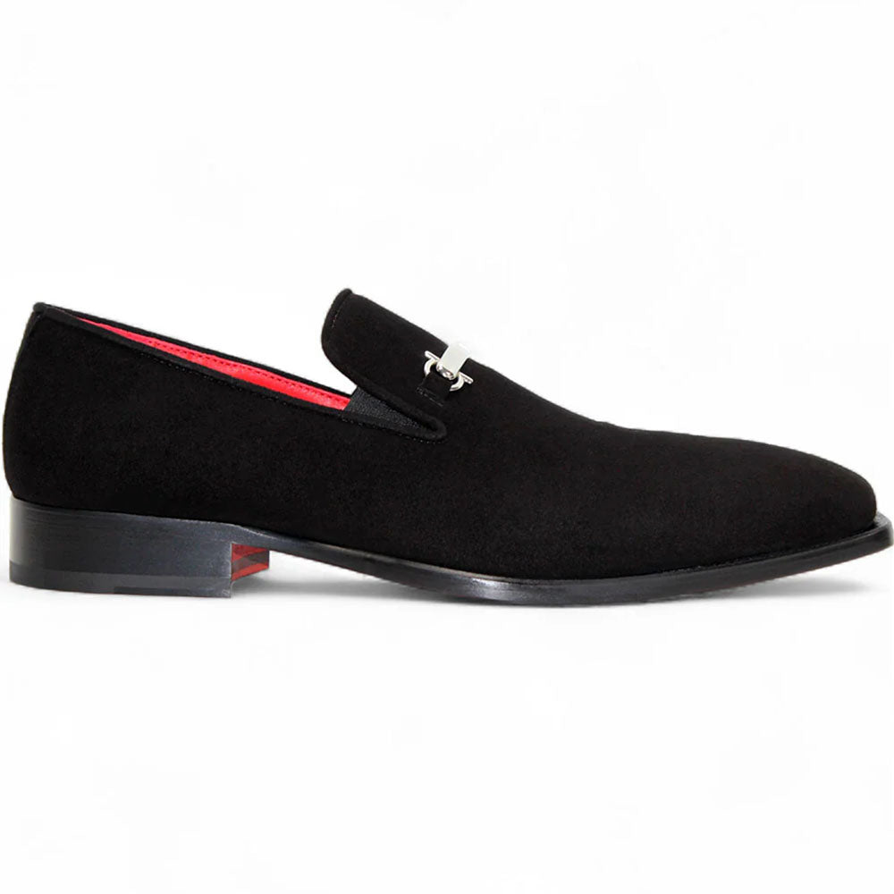 Emilio Franco Francesco Suede Black Shoes | MensDesignerShoe.com
