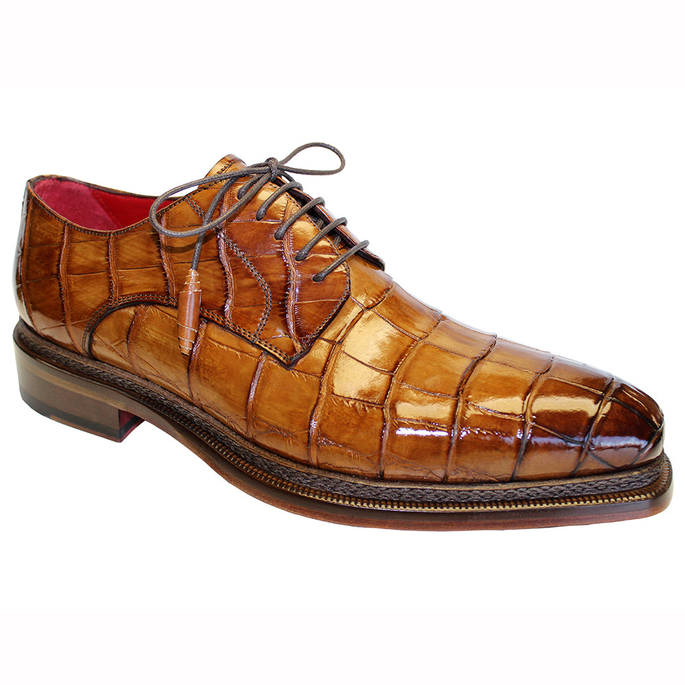 Fennix Gabriel Alligator Shoes Cognac | MensDesignerShoe.com