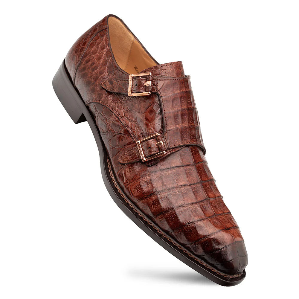 Mezlan Doyers Crocodile Double Monk Strap Sport (50176-F ...