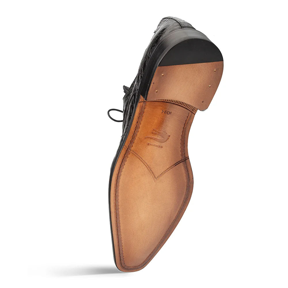 Mezlan Riverside Crocodile Lace-Up Derby Black (50180-F ...