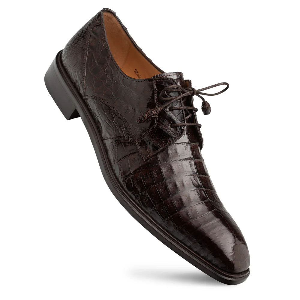 Mezlan Riverside Crocodile Lace-Up Derby Brown (50180-F ...