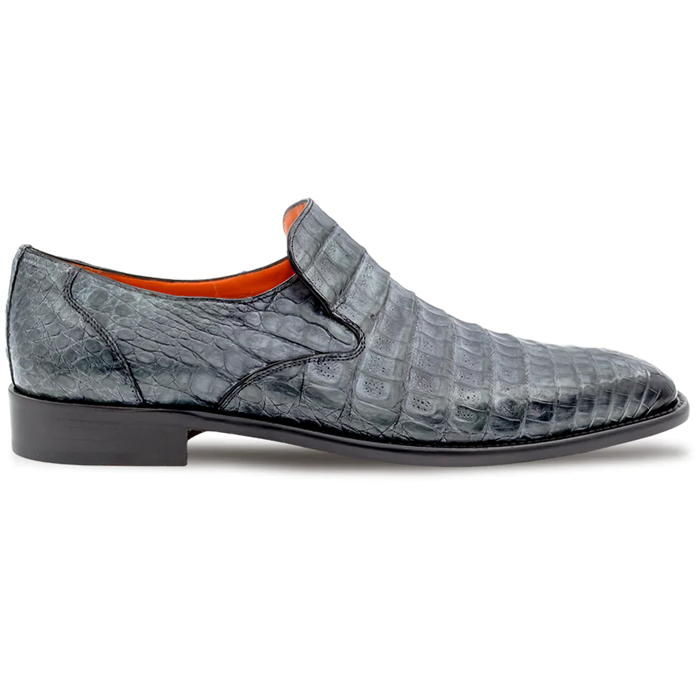 Mezlan Crocodile Slip On Grey (SX4869-F) | MensDesignerShoe.com