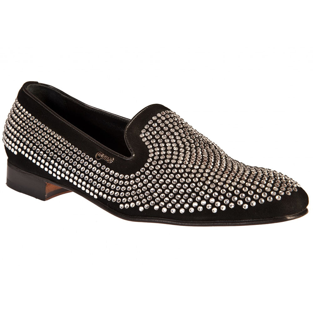 Mauri 3032/2 Suede / Crystal Strass Shoes Black | MensDesignerShoe.com