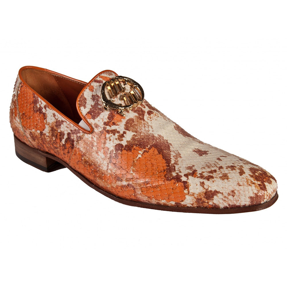 Mauri 3212 Python Shoes Multi Orange | MensDesignerShoe.com