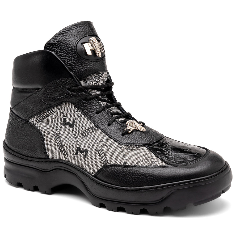 Mauri 3216 Pyro Time/ Baby Croc/ Mauri Fabric/ Nappa Boots Black / Grey ...