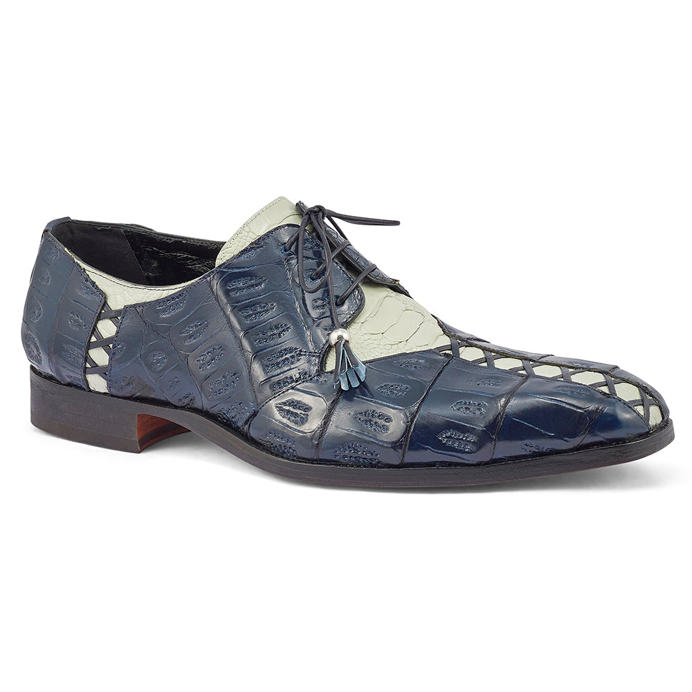 Mauri Bumpy 4942 Ostrich Leg & Baby Croc Shoes Acre Raindrops / W Blue ...