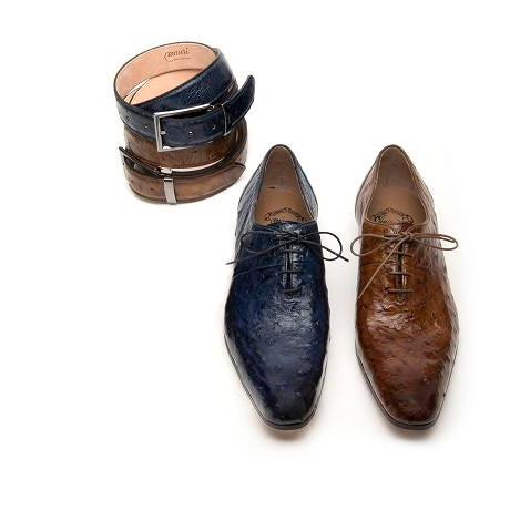Mauri Clemente 1067 Ostrich Quill Oxfords | MensDesignerShoe.com