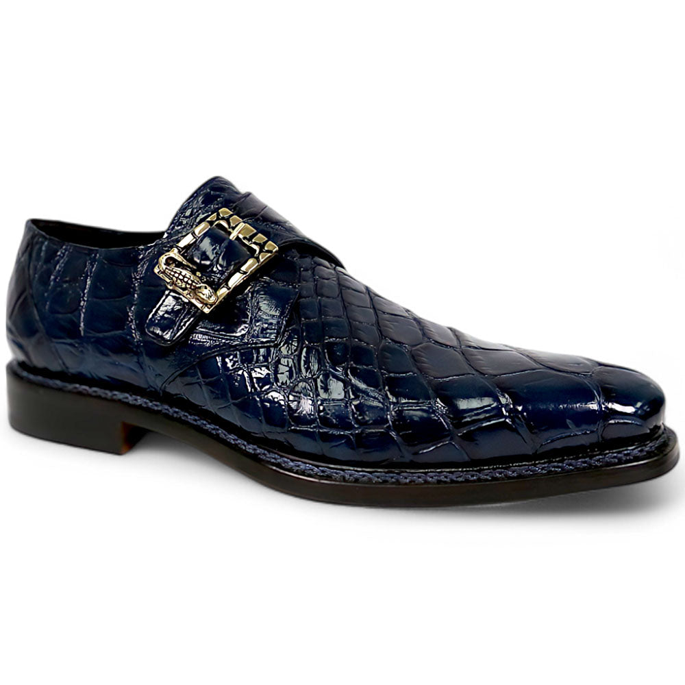 Mauri Shadow 3281/2 Alligator Shoes Wonder Blue | MensDesignerShoe.com