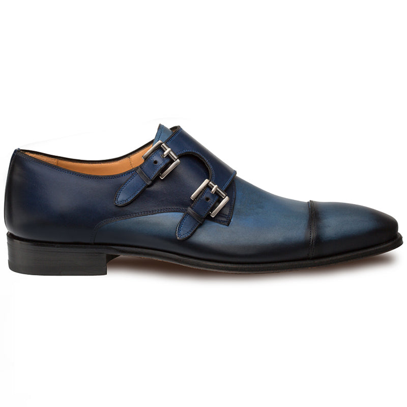 Mezlan Bardem Calfskin Shoes Electric Blue | MensDesignerShoe.com