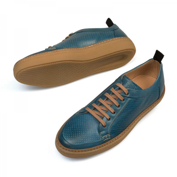 Mezlan Ceres Sneaker Shoes Blue Royal Blue | MensDesignerShoe.com