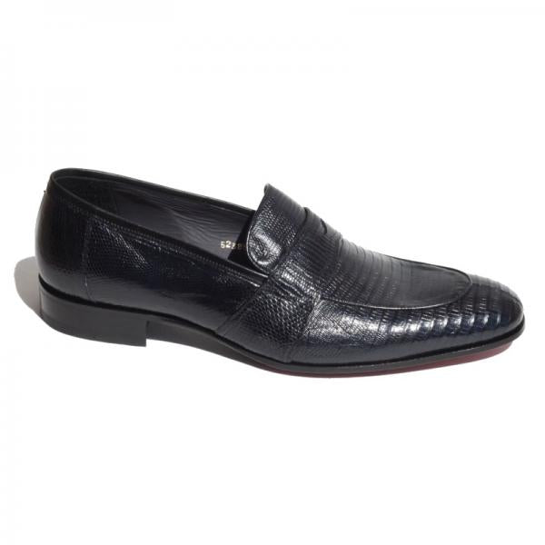 Mezlan Exclusive - Emil 3908 Lizard Penny Loafers Blue ...