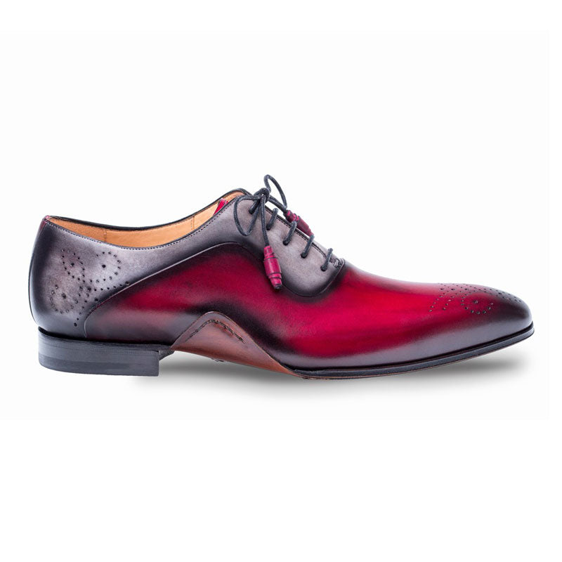 Mezlan Ferrara Oxford Shoes Burgundy / Grey | MensDesignerShoe.com