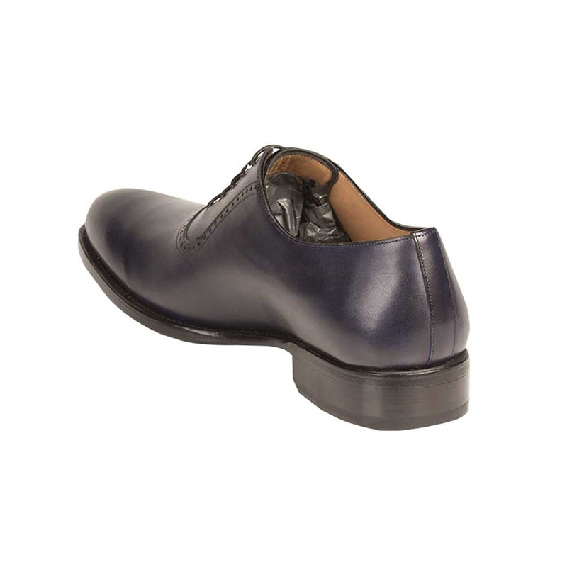 Mezlan G105 Calfskin Bal Oxfords Blue | MensDesignerShoe.com
